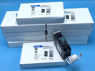 Lot of 10 New Circuit Breakers Eaton Cutler Hammer BRN115AF 15 Amp 120V ...