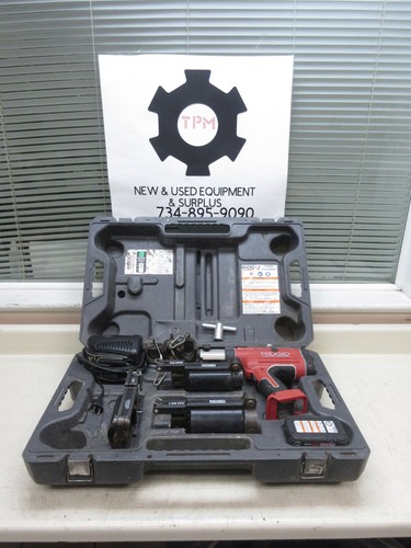 Ridgid Compact RP210 Pressframe Tool w/ 1/2" 7/8" 1-5/8" PPC Frames ...
