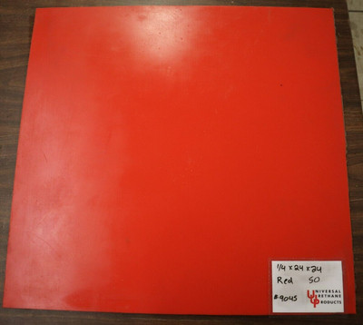 POLYURETHANE/URETHANE SHEET 1/4" X 24" X 24" 50 Duro Red #9045 | eBay