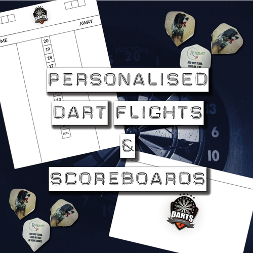 Personalised customer printed Dart flights set of 3. Any logo, photo or ...