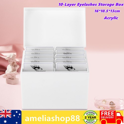 10 Layers Lash Storage Box Acrylic Eyelash Storage Box for Salons ...