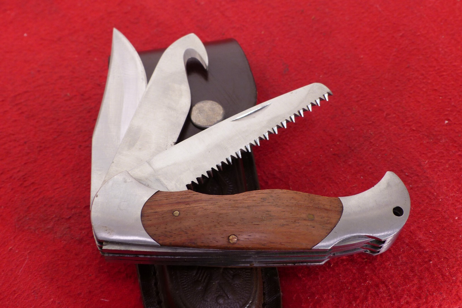 Winchester Knives 4-5/8" Closed 3 Blade Triple Lockback Hunting Knife ...