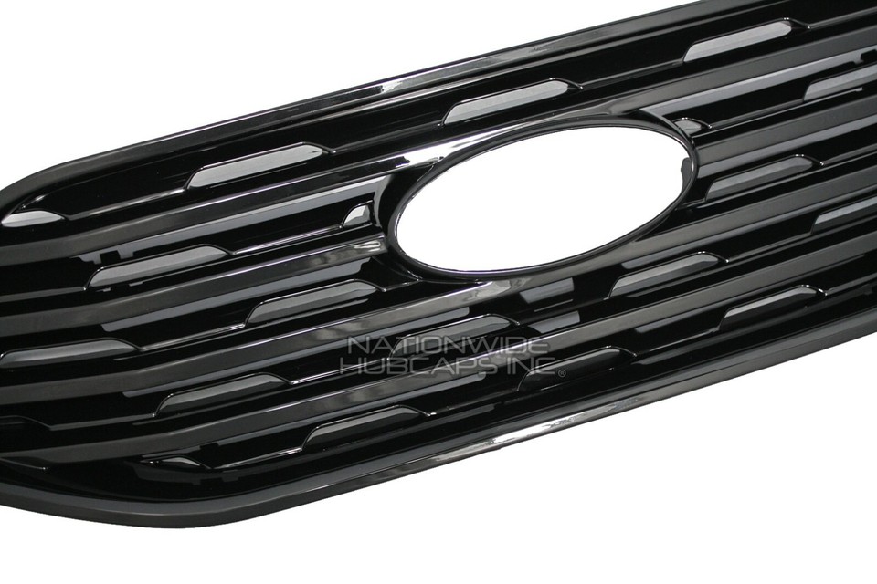 fits 2019-2024 Ford Edge BLACK Snap On Grille Overlay Full Front Grill ...