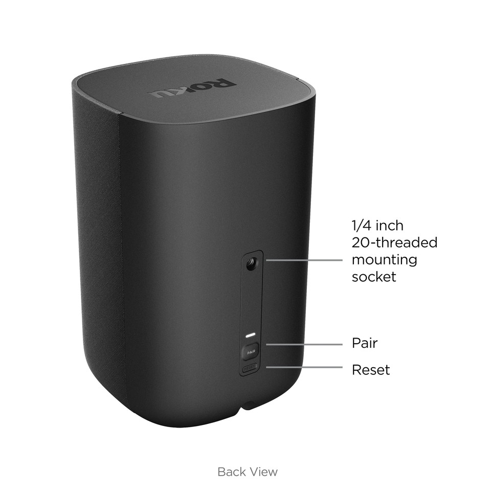 Roku Wireless Surround Speakers (Pair) for Roku TV, Roku Smart Soundbar ...