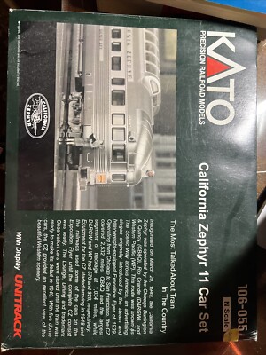 Kato #106-055 N Scale California Zephyr 11 Car Set with Burlington ...