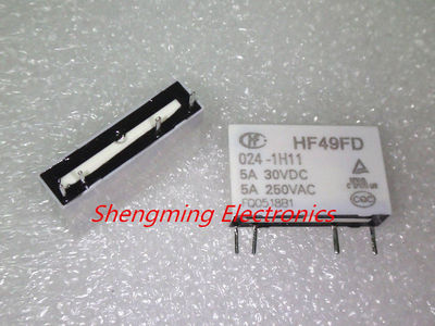 10pcs 4pins 24VDC HF49FD-024-1H11 5A 250VAC 30VDC HONGFA Relay | eBay