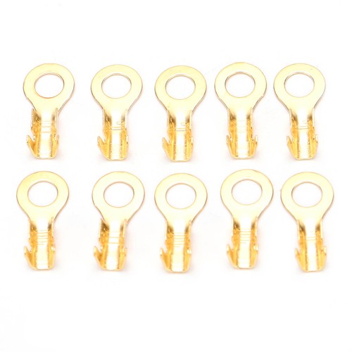 100PCs Lug Ring Terminals Brass Cold Pressed Cable Crimp Ends Connector ...
