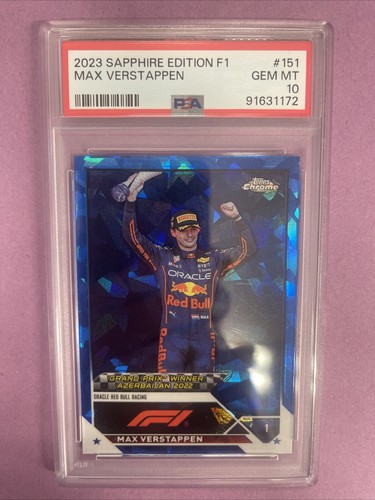 2023 Topps Chrome Sapphire F1 Max Verstappen #151 PSA 10 GEM MT #1172 ...