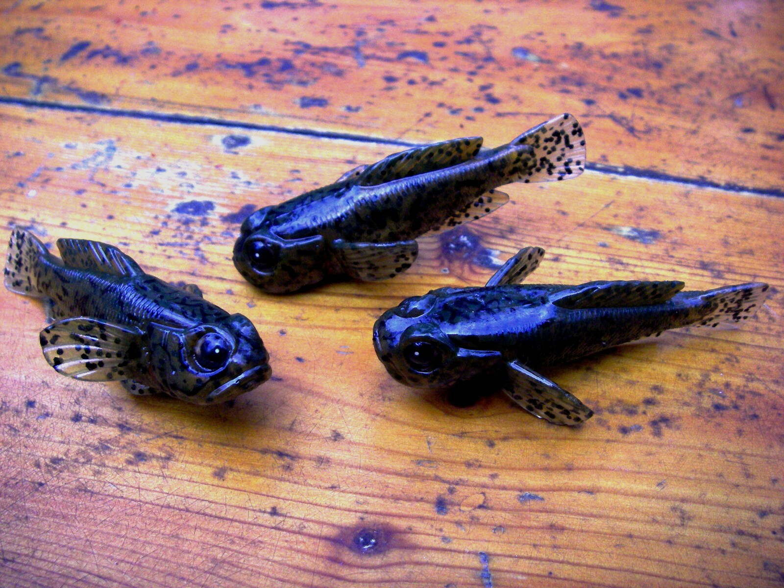 Goby Lifelike soft bait bronze gobie 3" lure pike 3ct Realistic walleye ...