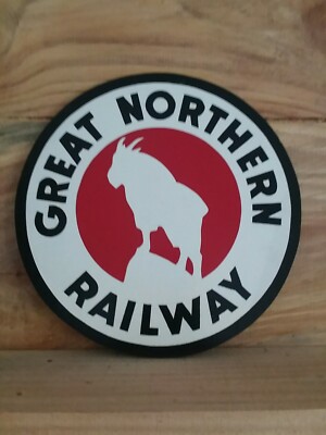 vintage GREAT NORTHERN Railway Painted Wooden Sign, 11" round | eBay