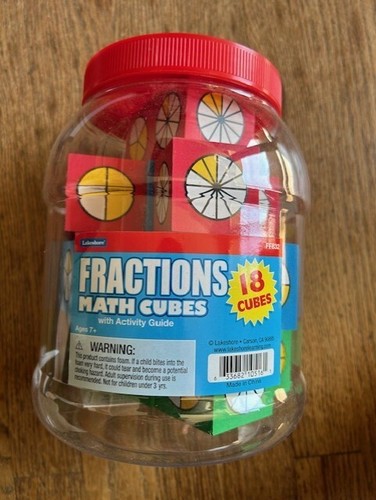 Lakeshore Fraction Math Cubes #FF832 w/ Activity Guide - 18 Cubes (38) | eBay