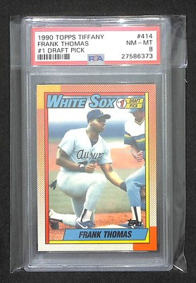 1990 Topps Tiffany Frank Thomas #1 Draft Pick #414 PSA 8 NM-MT | eBay