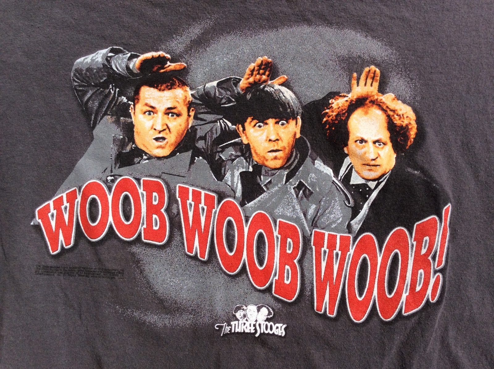 The Three Stooges MOE LARRY CURLEY Woob Woob Woob! T shirt sz XL | eBay