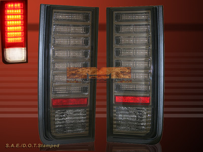 2003-2009 HUMMER H2 SUV SMOKE LED TAIL LIGHTS REAR BRAKE LAMPS 04 05 06 ...