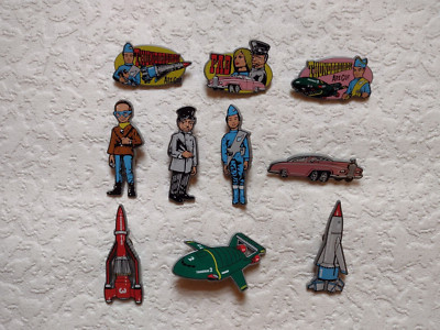 Thunderbirds Plastic Pin Badges x10 Gerry Anderson | eBay UK