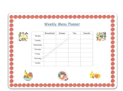 EYFS CHILDMINDER WEEKLY MENU A4 PLANNER CHILDMINDING READYMADE | eBay UK