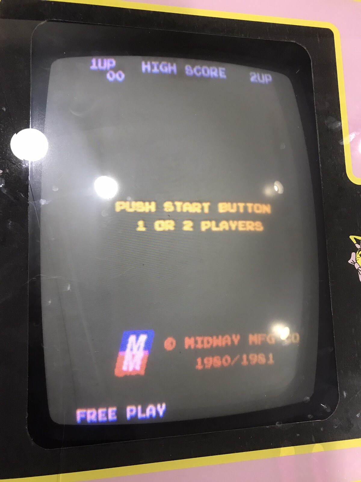 Original 1980’s Midway Ms.Pacman Cocktail Table Arcade Game Very Rare ...
