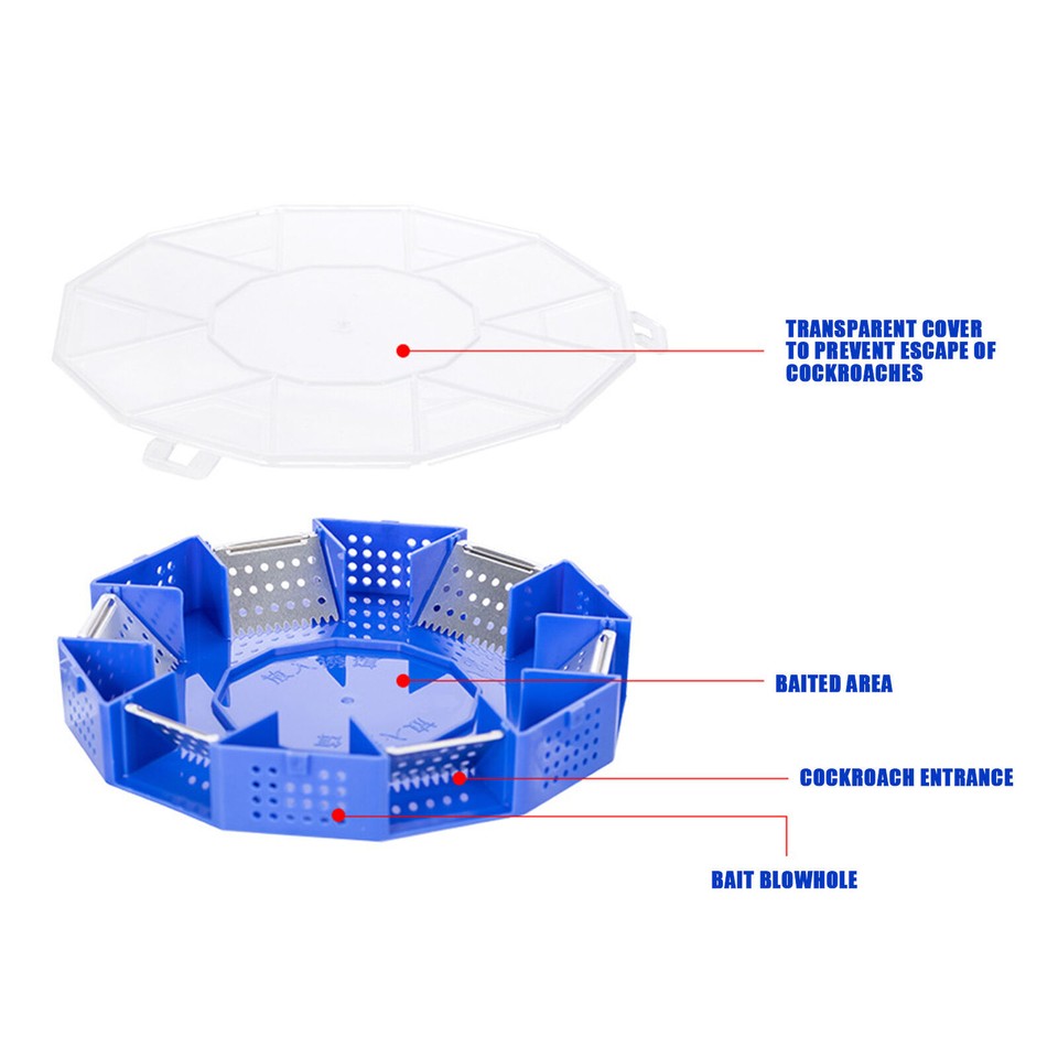 Cockroach Trap Box Reusable Eco-Friendly Roach Catcher Trap for Indoor ...