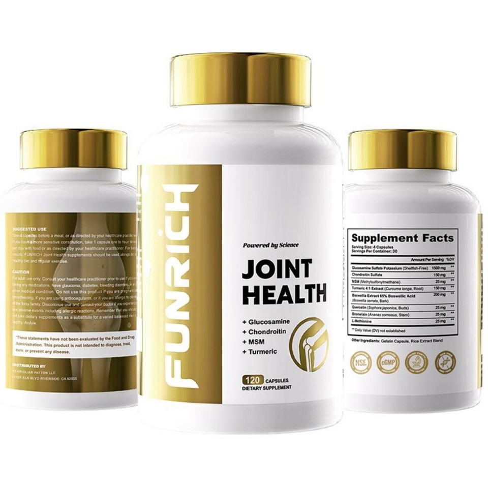 FUNRICH Joint Health Supplement – Glucosamine, Chondroitin, MSM ...