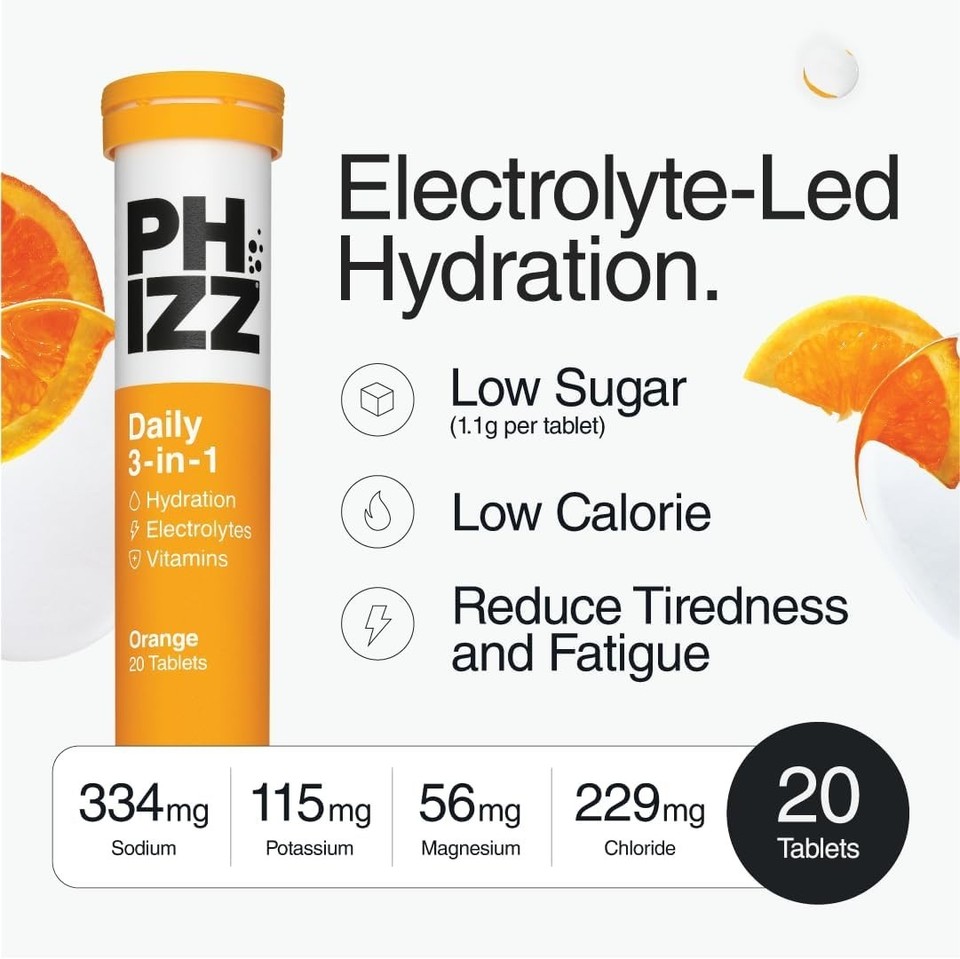 Phizz Electrolytes,Multivitamin & Hydration Tablets 20 Effervescent ...