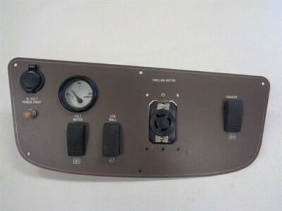TROLLING MOTOR 12 VOLT / GAUGE / SWITCH / PLUG PANEL 16" X 6 3/4 ...