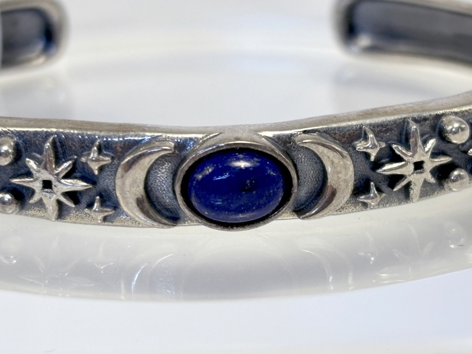 AMERICAN WEST Sterling Silver Lapis Night Stars Stackable Bracelet ...