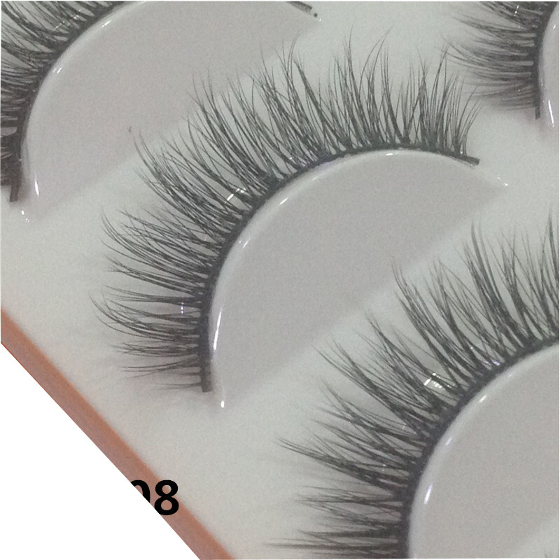 NEW 5 Pair 3D Mink False Eyelashes Wispy Cross Long Thick Soft Fake Eye ...