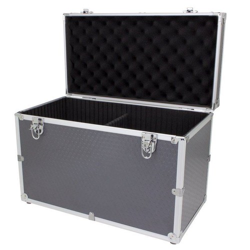 Large Hard Flight Case Grey DJ Tool Van Car Boot Storage Box ...