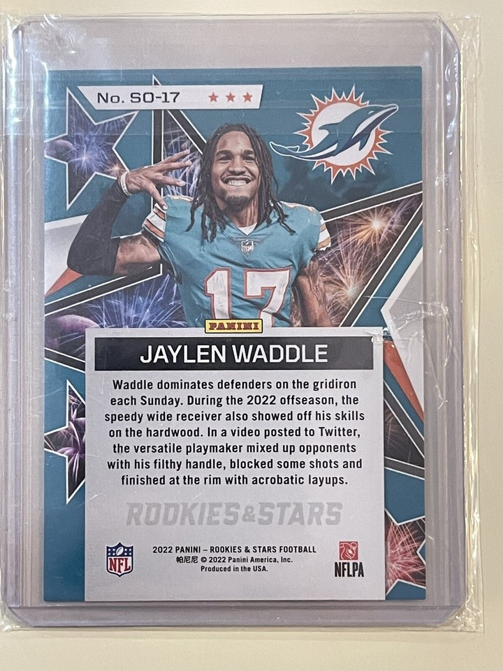 2022 PANINI ROOKIES & STARS JAYLEN WADDLE STANDING OVATION #/80 ...