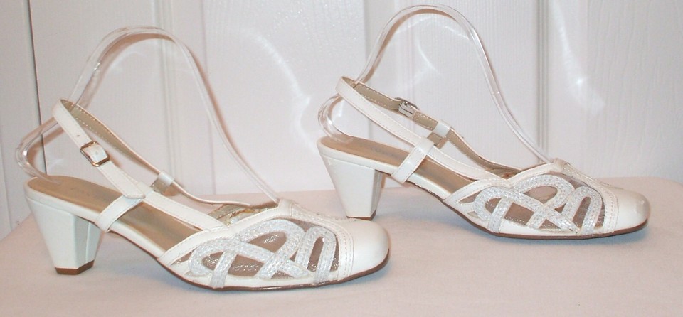 Smart ladies ivory sling-back shoes from Pavers, size 5 (Eur 38) – new ...