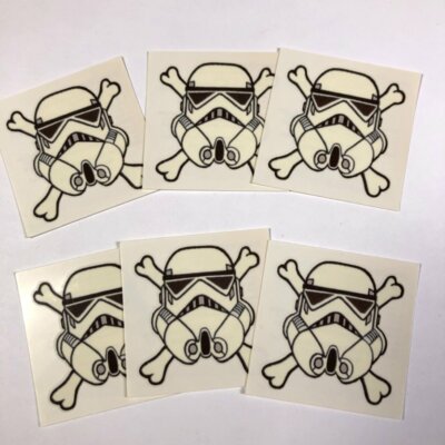 Star Wars Stormtrooper Cross Bones Poison Temporary Tattoo Sticker 2x2 ...