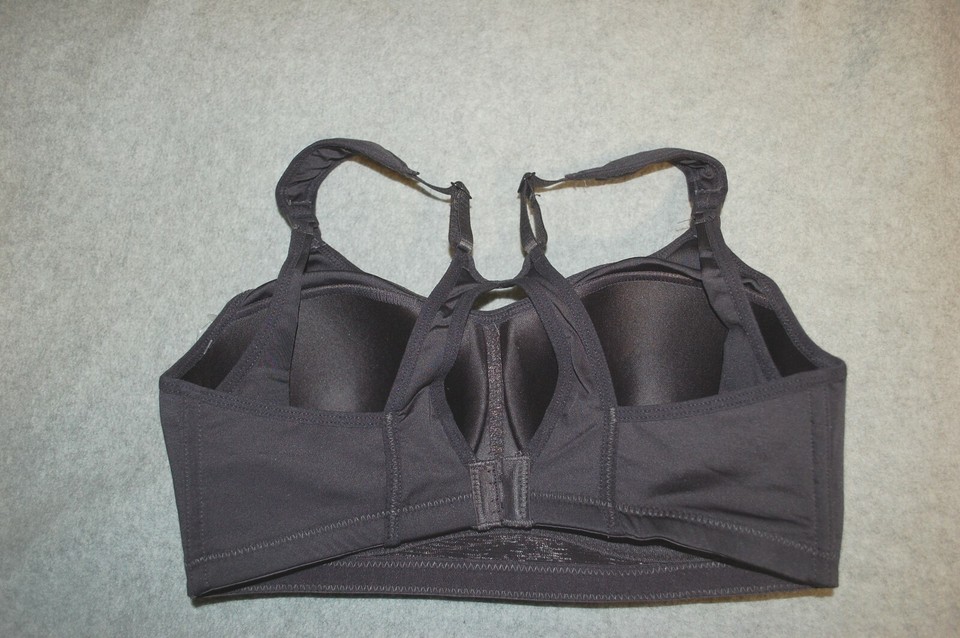 Women GRAY SILVER MATERNITY SPORTS BRA One Hand Clasp PULLOVER ...