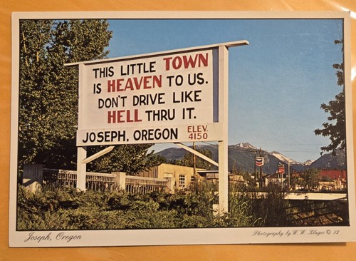Vintage Large Postcard Sign Don't Drive Like Hell Main St. Joseph ...