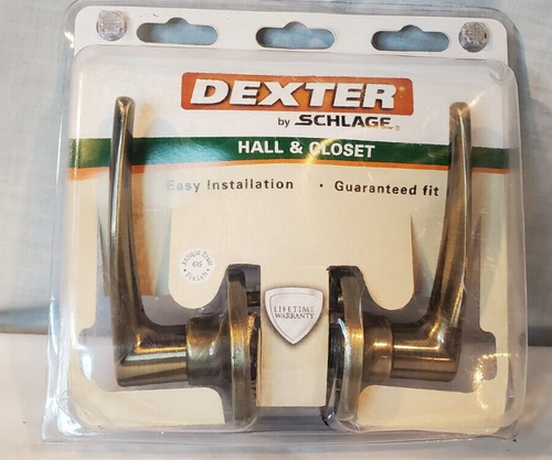 Dexter by Schlage Hall Closet Door Lever Handle Antique Brass #609 | eBay