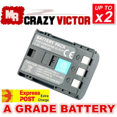 NB-2L NB-2LH Battery for Canon EOS 350D 400D Rebel XT XTi MV800i ...