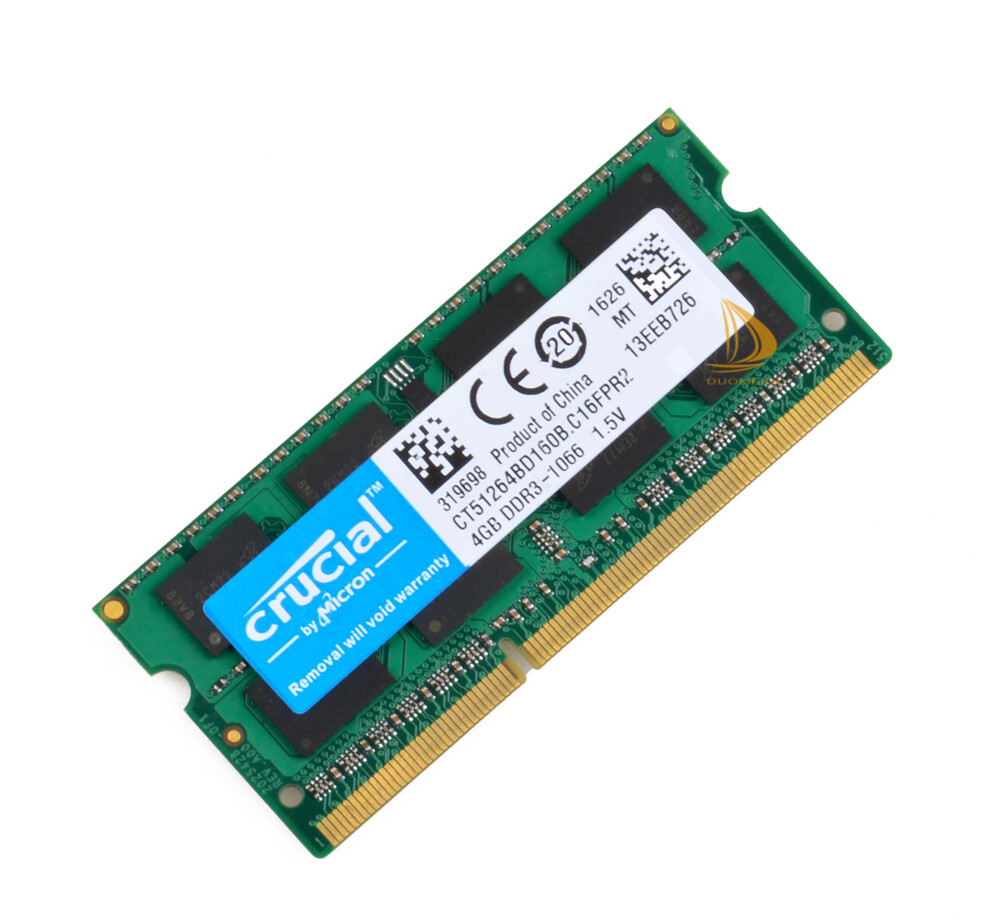 8 GB Crucial 2x4GB 2RX8 PC3-8500 DDR3 1066Mhz SODIMM Laptop RAM Memory ...