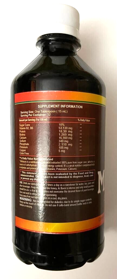 Natural Molasses ***** Melaza Natural **** Vitamin Supplement 16 fl oz ...