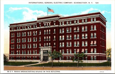 Vintage Schenectady NY GE Building W.G.Y. Radio Studio Postcard | eBay