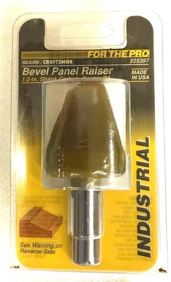 New! Craftsman 25397 Bevel Panel Raiser Carbide Router Bit- 1/2" Shank ...