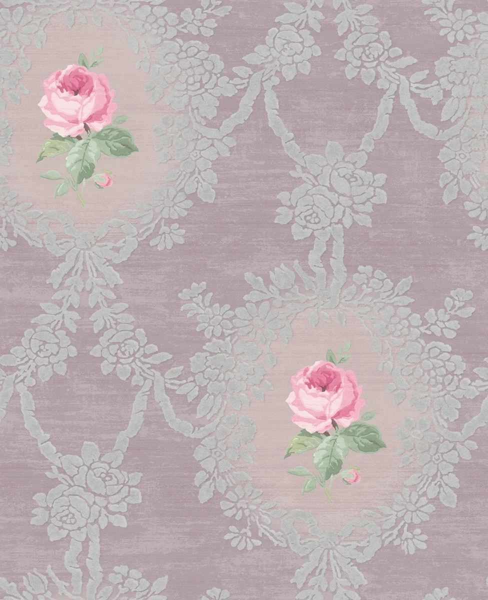 Light Pink Victorian Wallpaper