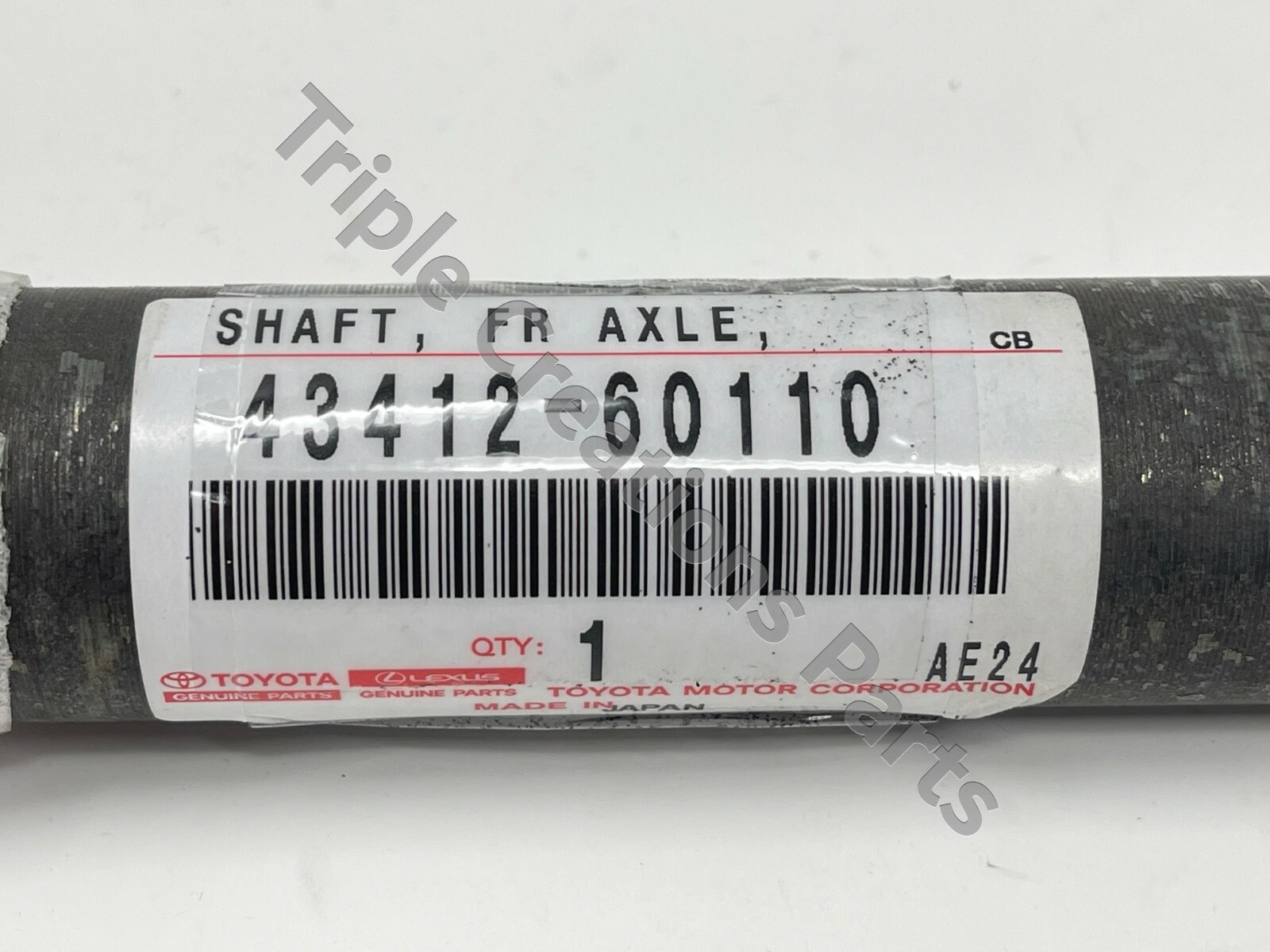 GENUINE TOYOTA 4341260110 OEM SHAFT, FRONT AXLE, INNER LH 43412-60110 ...