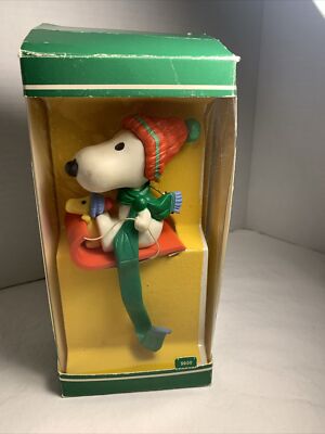 Hallmark Peanuts Snoopy & Woodstock Christmas Stocking Hanger Holder ...