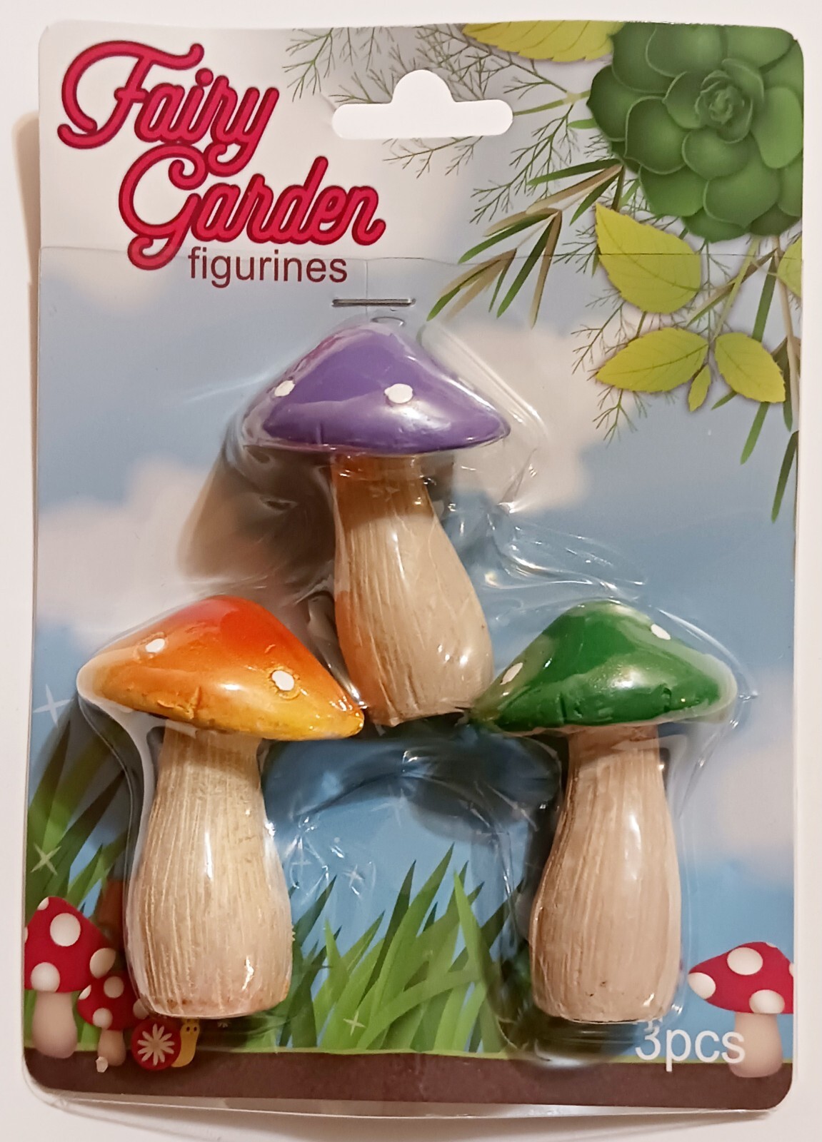 Mushrooms Fairy Garden 3 Piece Figurines | eBay