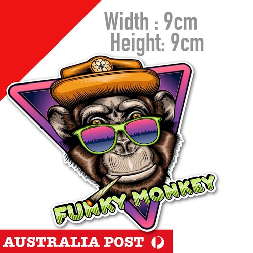 Funky Monkey Funny Laptop , Car Decal Sticker | eBay Australia