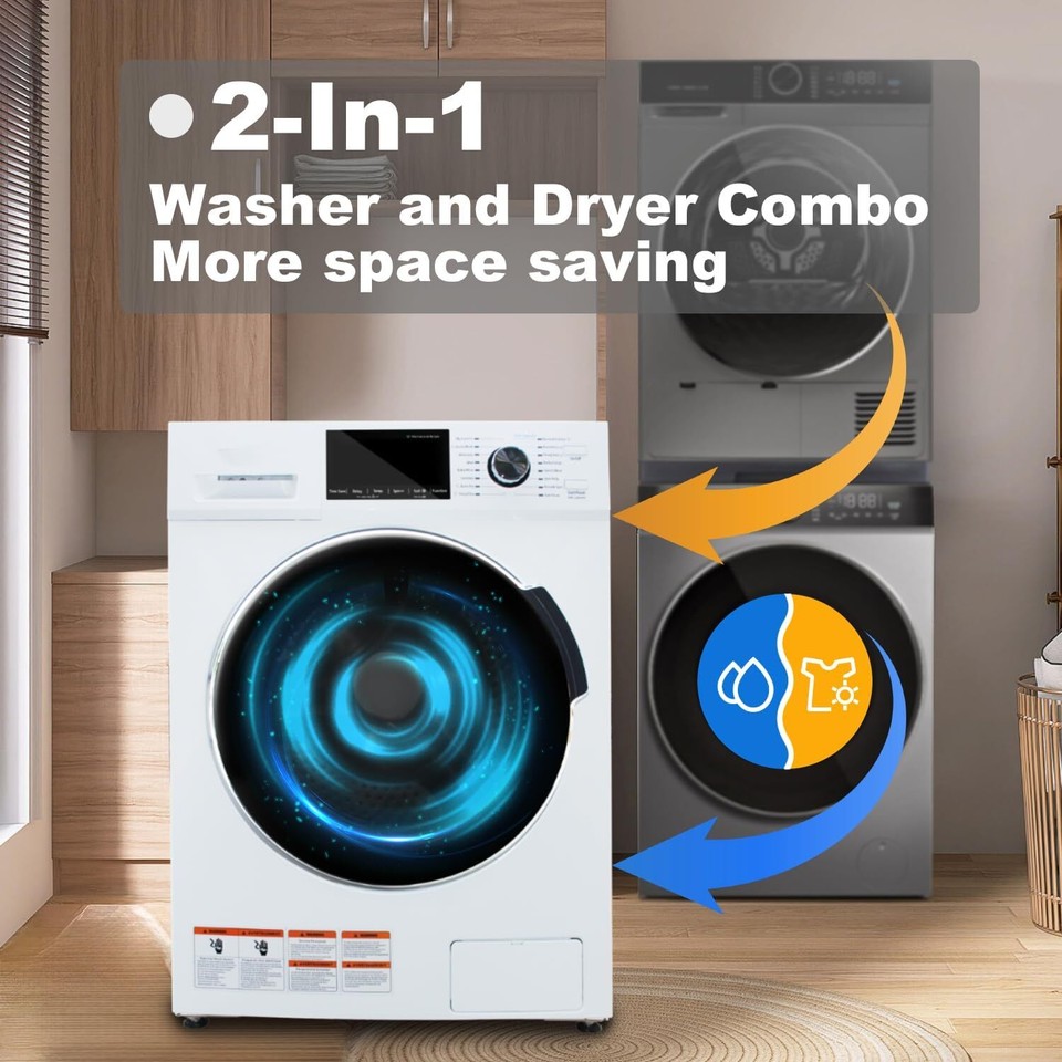 24" Washer and Dryer Combo 2.7 Cu. Ft Ventless Washer Dryer Combo Child ...