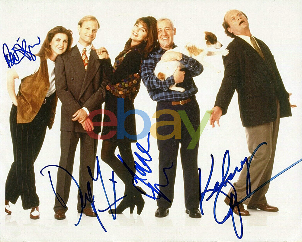FRASIER CAST SIGNED 8X10 PHOTO X4 KELSEY GRAMMER JANE LEEVES DAVID HYDE ...