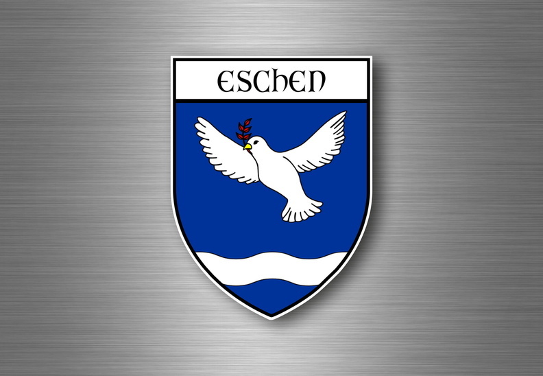 Sticker Car Emblem City Flag Badge Eschen Liechtenstein | eBay