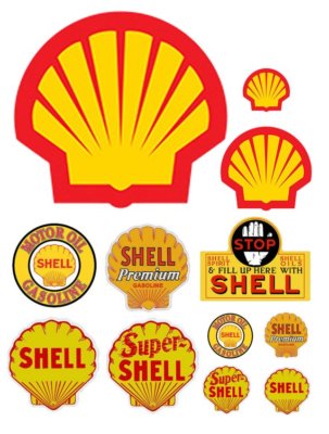 1:87 HO scale model Shell Oil gasoline station gas signs | eBay