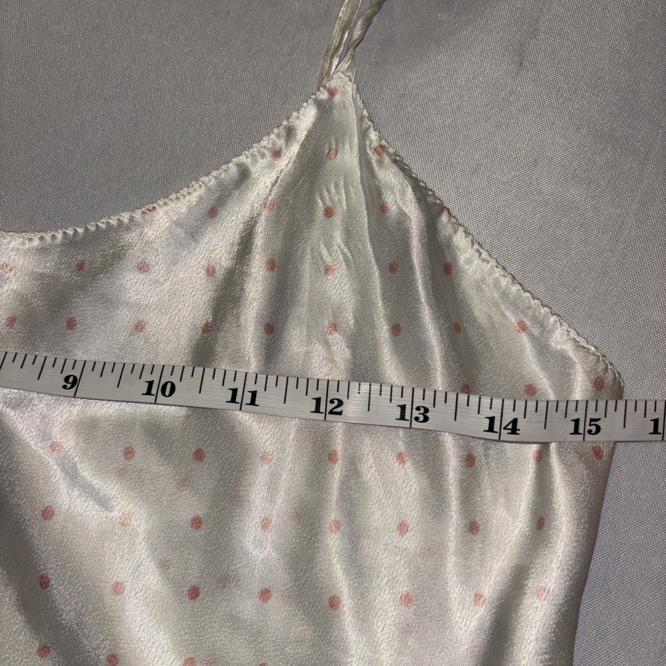 Amaretta Vintage Satin Polka Dot Teddy Bodysuit Petite USA Made Ivory ...