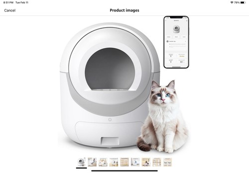 Cleanpethome Electric Self-Cleaning Automatic Cat Litter Box White | eBay